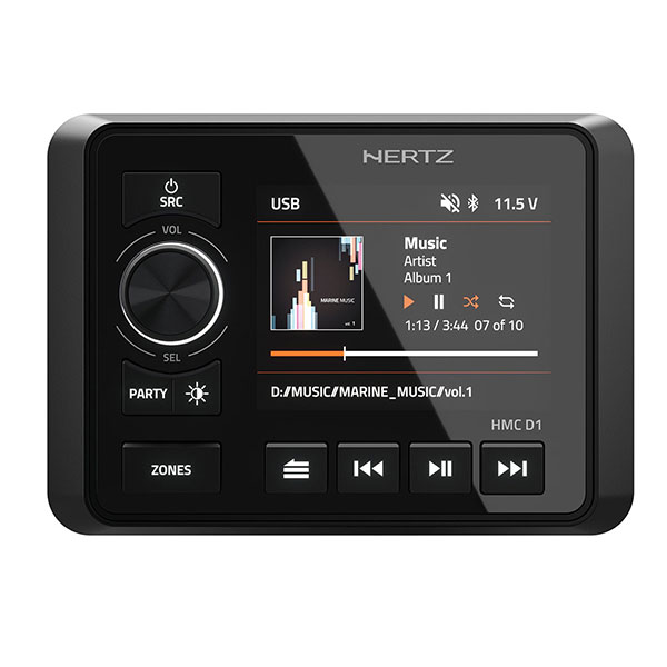Hertz HMC D1 Wired Remote for HMR 50 with Color Display - Marine Stereo