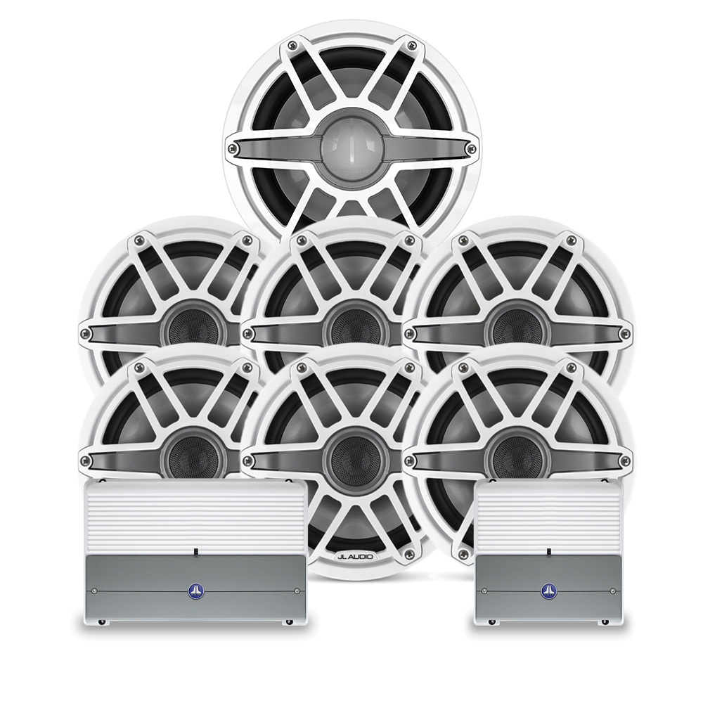 JL Audio M6 7.7" White Sport 6 Speaker + 1 Subwoofer Stereo Package ...