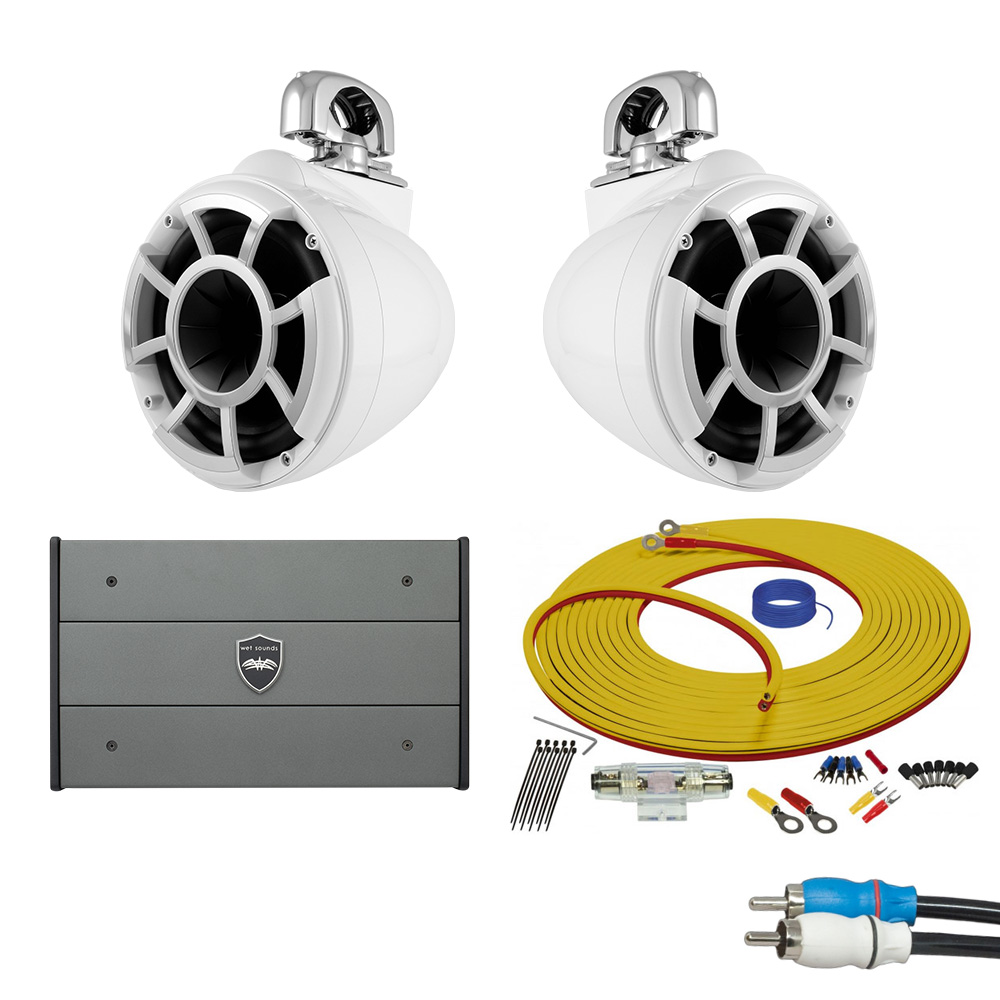 Wet Sounds REV 8 2 Tower Speaker Package w/ Swivel Clamps - Marine Stereo